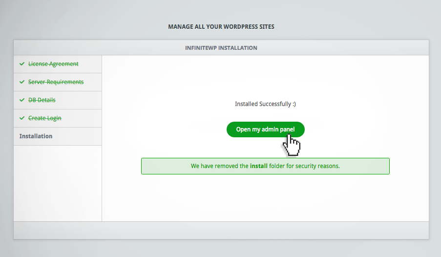 How to install the admin panel manually - DIY installation : InfiniteWP Support